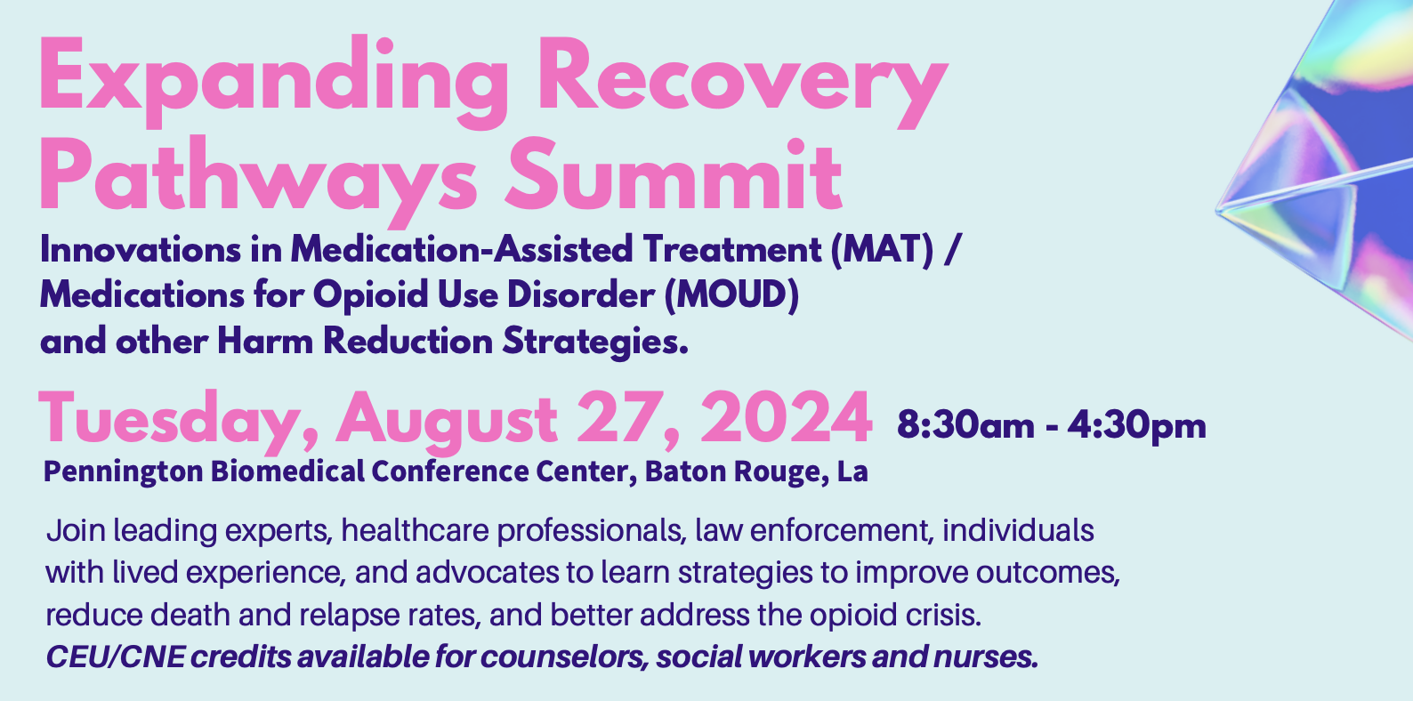 Expanding Recovery Pathways Summit | Capital Area Human Services